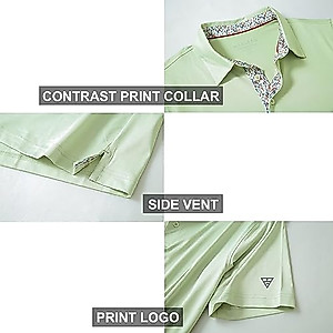 M MAELREG Golf Polo Shirts for Men Short Sleeve Performance Moisture Wicking Quick Dry Casual Collared Men’s Polo Shirts