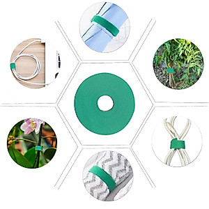 5 Rolls Garden Tie Green Tape - Twist Ties for Plants 1/2" 165ft Garden Plant Ties Soft and Tomato Plant Ties - Plant Twist Tie for Plant Gardening, Home, Office