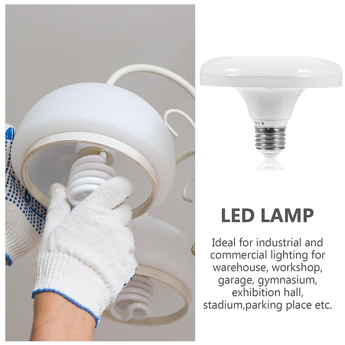 DOITOOL LED Light Bulb 24W E27, Flat Light Bulb UFO LED Lamp Incandescent Equivalent Energy Saving High Power Ceiling Light Bulb for Home Lighting, E27 Bulb Base UFO LED Light