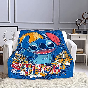 Anime Blanket Cartoon Throw Blanket for Kids and Adults Ultra Soft Flannel Blankets for Couch, Bed and Sofa 50"x60"