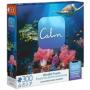 300-Piece Calm Jigsaw Puzzle for Relaxation, Stress Relief, and Mood Elevation, for Adults and Kids Ages 8 and up, Calm Coral