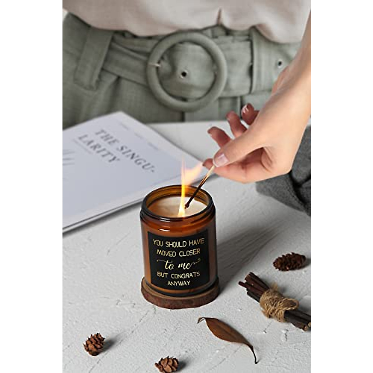 Lavender Scented Candles - Housewarming Gift for New Home, House Warming Gifts for Women, Men, Friend - Housewarming Presents, New Home, New Apartment Gifts, Moving Away Gift for Best Friend Female