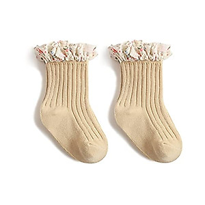 Newborn Baby Boy Girls Toddlers Indoor Animals Slipper Shoes Antislip Lace Booties First Walkers Socks 12-24 Months (Yellow, 0-1 Years)