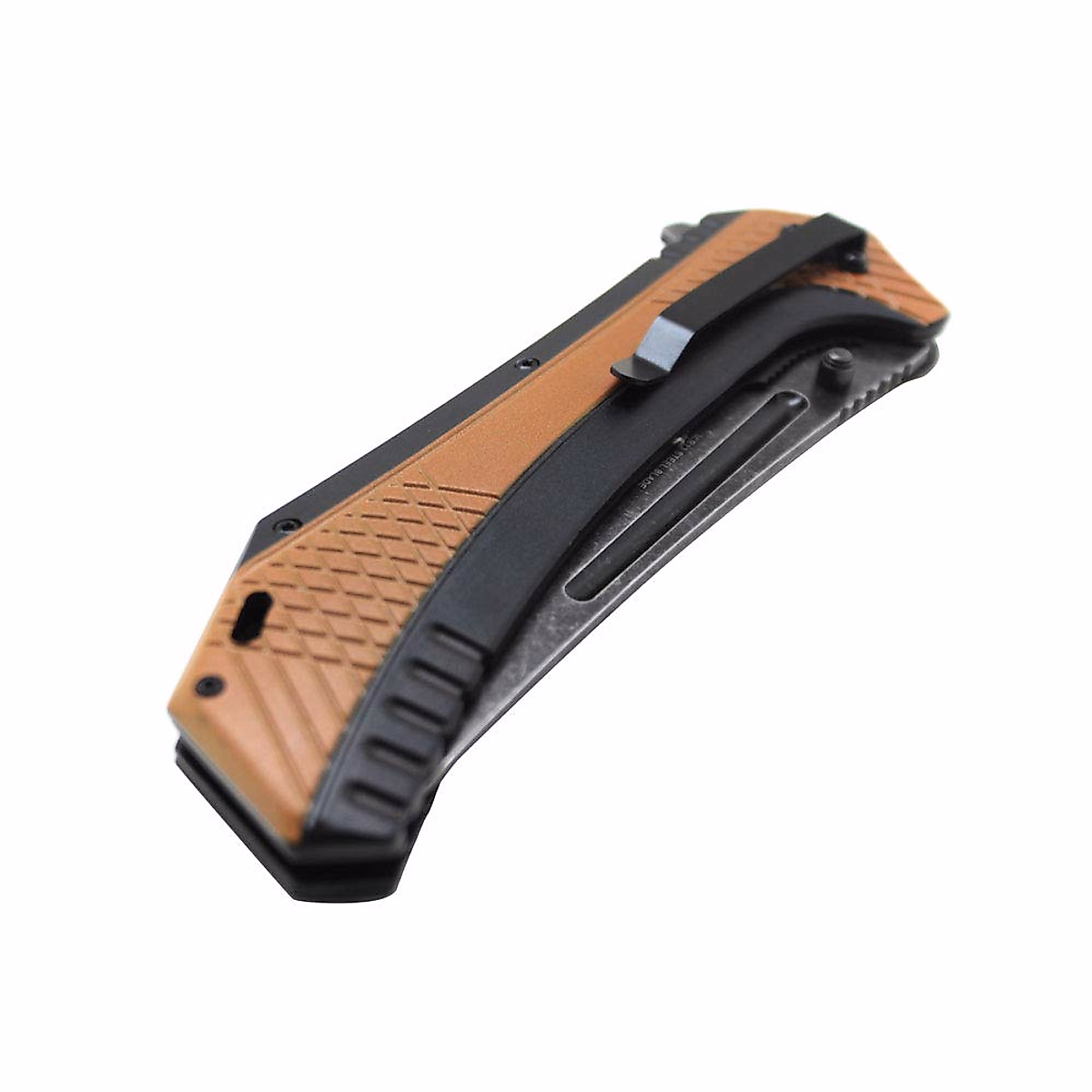 Snake Eye Tactical 12" Heavy Duty Stonewashed Blade Ultra Smooth One Hand Opening Folding Pocket Knife Limited Edition Collectors Knife - Ideal for Recreational Work Hiking Camping (Brown)