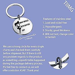 TV Show Inspired keychain WWBDO Gift TV Show Fans Gift TV Series Lover Gift (W W BETH DUTTON DO)