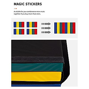 Gymnastics Mat 4 Pannel Foldding, 4x8x2 Gym Mat Gymnastic, 2 Inches Thick Lightweight Tumbling Mat Fitness Yoga Exercise Mat Home Equipment