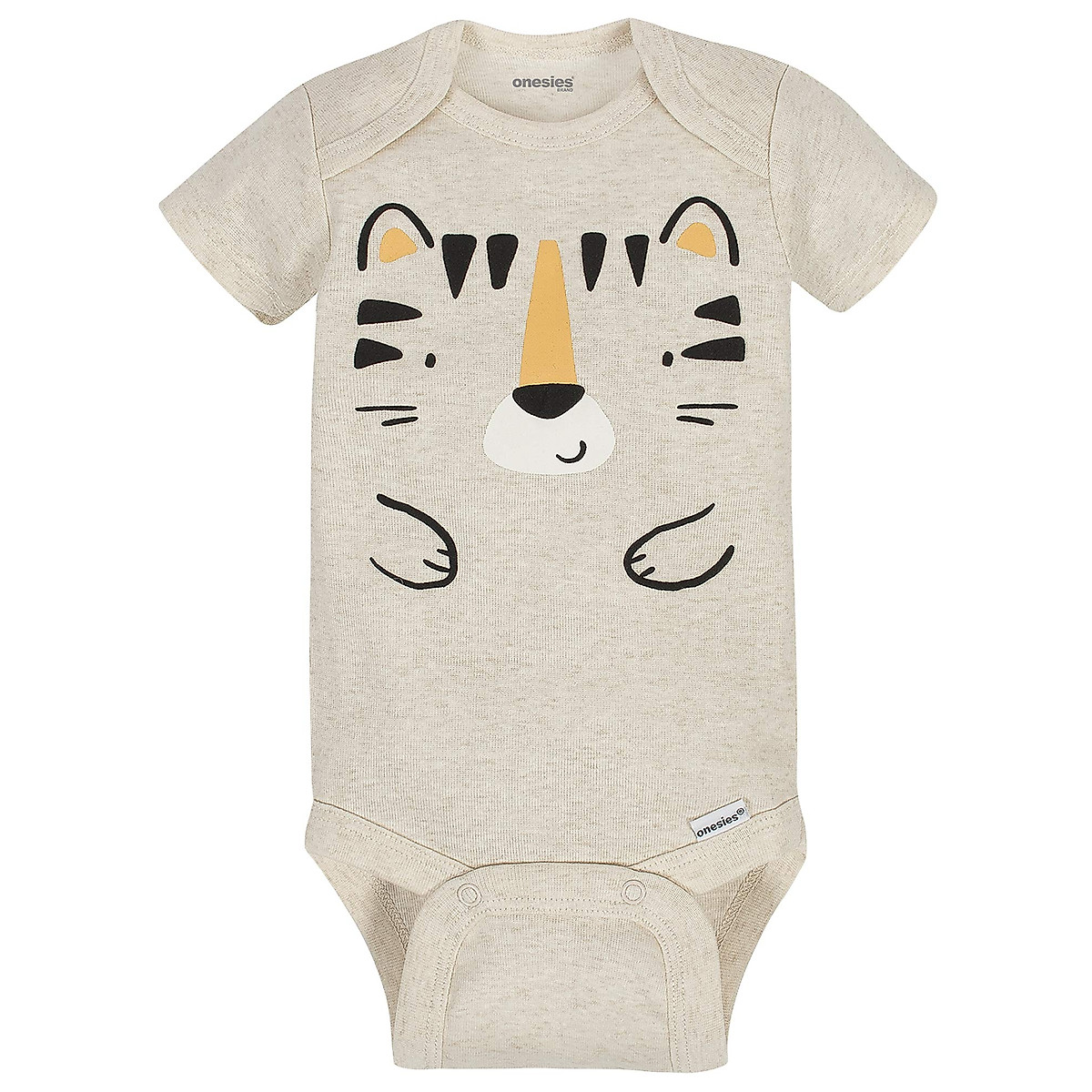 Onesies Brand Baby Boy's 8-Pack Short Sleeve Mix & Match Bodysuits, Dangerously Cute Tiger, 3-6 Months