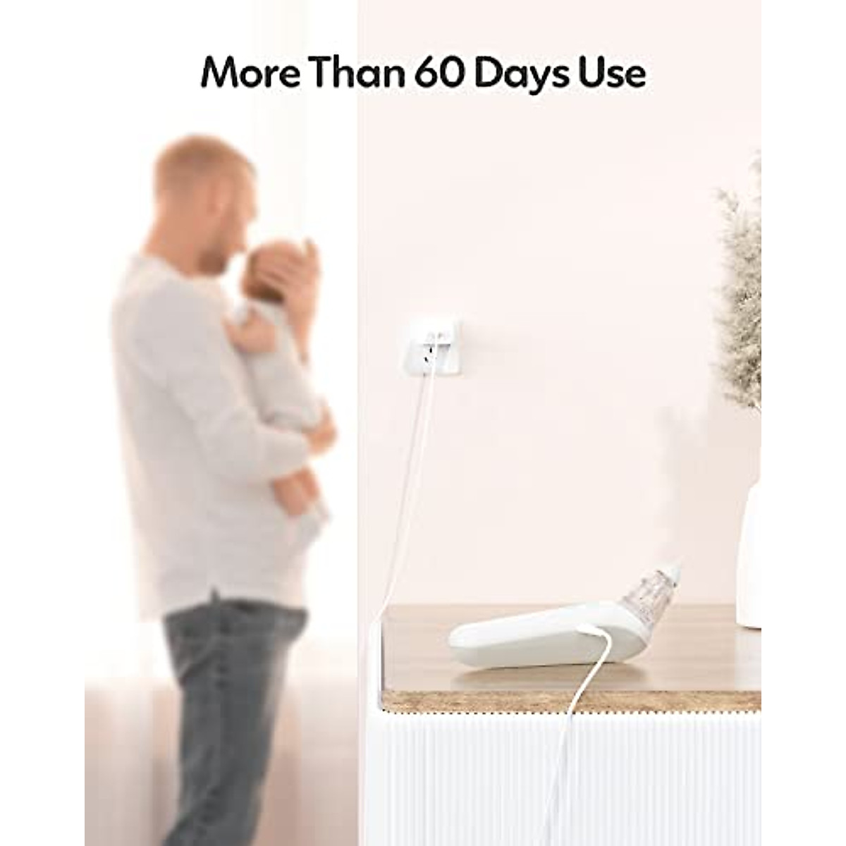 Nasal Aspirator for Baby, MOMTORY Electric Baby Nose Sucker, Powerful Booger Sucker Nose Cleaner with 3 Speeds of Suction, Music Function, 2 Silicone Tips, Fast Charging for 60 Days Use