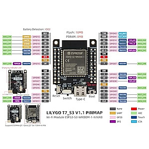 LILYGO T7-S3 ESP32-S3 16MB Flash 8MB PSRAM Development Board Wireless WiFi BLE TTGO Module