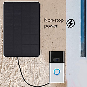 Compatible with Ring Solar Battery Charging Plate，Video Doorbell 3, Video Doorbell 3 Plus, Video Doorbell 4,Ring Solar Charger