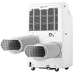 Hisense Smart SACC 8,000 BTU Dual Hose Portable Air Conditioner with Heat Pump, 4-modes (Cool, Heat, Fan, Dehumidifier) WiFi, Remote, Up to 550 sq. ft., AP55023HR1GD White - (Renewed)