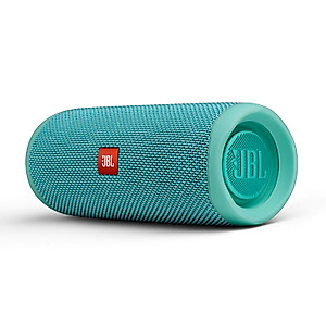 JBL Flip 5 Waterproof Portable Wireless Bluetooth Speaker Bundle with divvi! Protective Hardshell Case - Teal