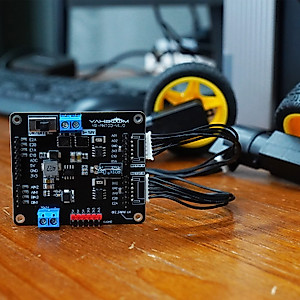 Yahboom Motor Controller Board Module AT8236 Dual H-Bridge DC Stepper for Arduino Raspberry Pi STM32 DIY Robot Car (Motor drive module+ Power cable *2)