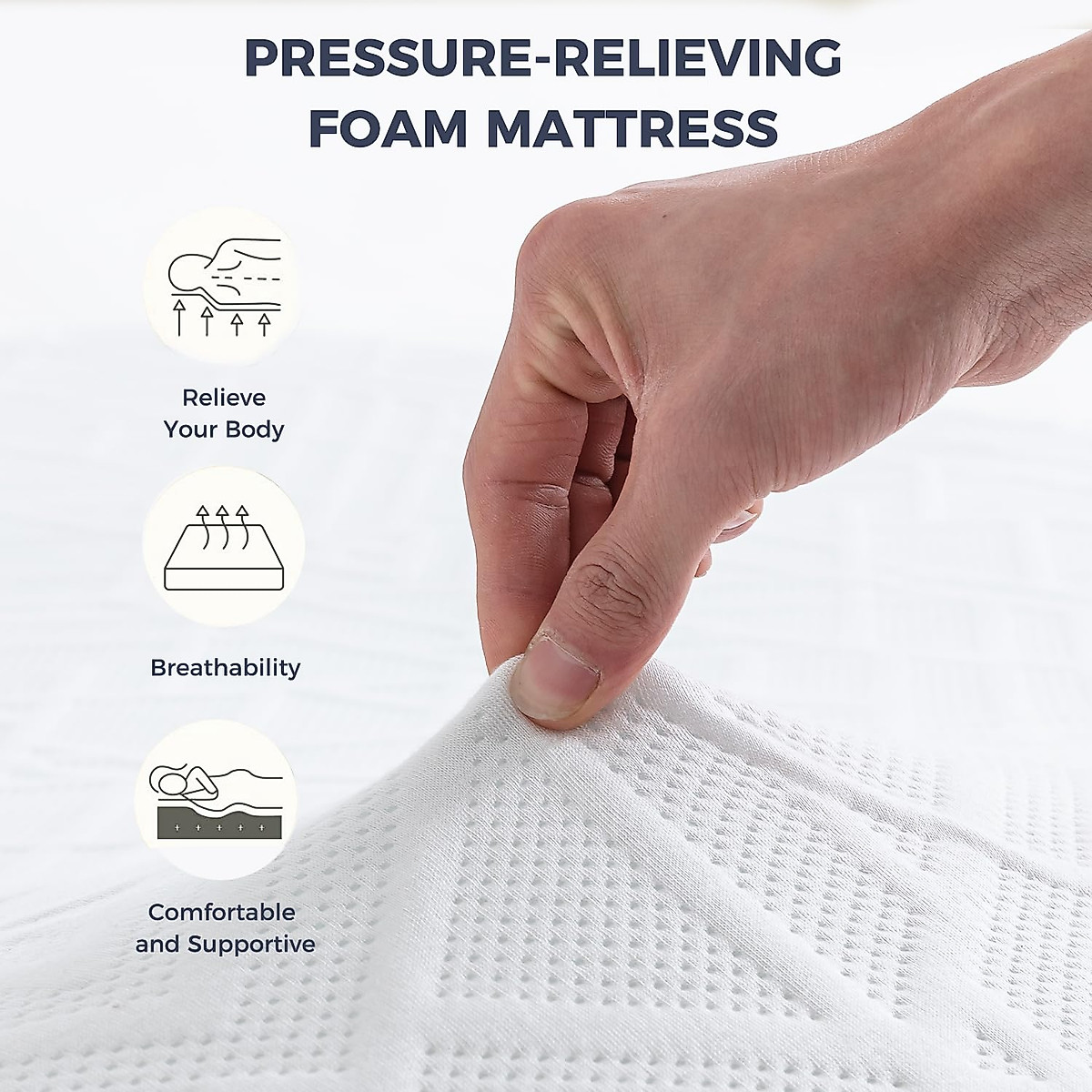 SILKIR 12 Inch Queen Size Mattress, Cooling Gel Memory Foam Mattress for Pressure Relieving, Mattress in a Box, CertiPUR-US Certified, Fiberglass-Free,White