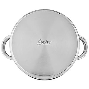 Oster Sangerfield Stainless Steel Cookware 5-Quart Pasta Pot w/Steamer & Strainer Lid