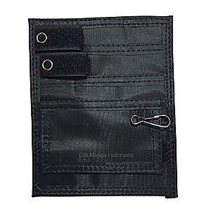 Elite Medical Instruments EAO-314-B EMI Nylon 5 Pocket Nurse Scrub Organizer, Black
