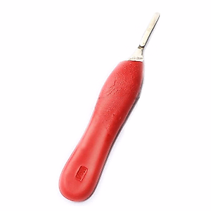 OdontoMed2011 Set of 50 Pieces Scalpel Knife Handle #4 Red Plastic Grip Veterinary, Dental Instruments