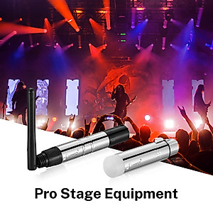 Donner DMX512 Wireless Controller Dfi DJ 2.4G Wireless DMX 7 Receivers with Light Dome & 1 Transmitter LED Lighting Control for LED Stage Disco Party Bar Lighting 8PCS