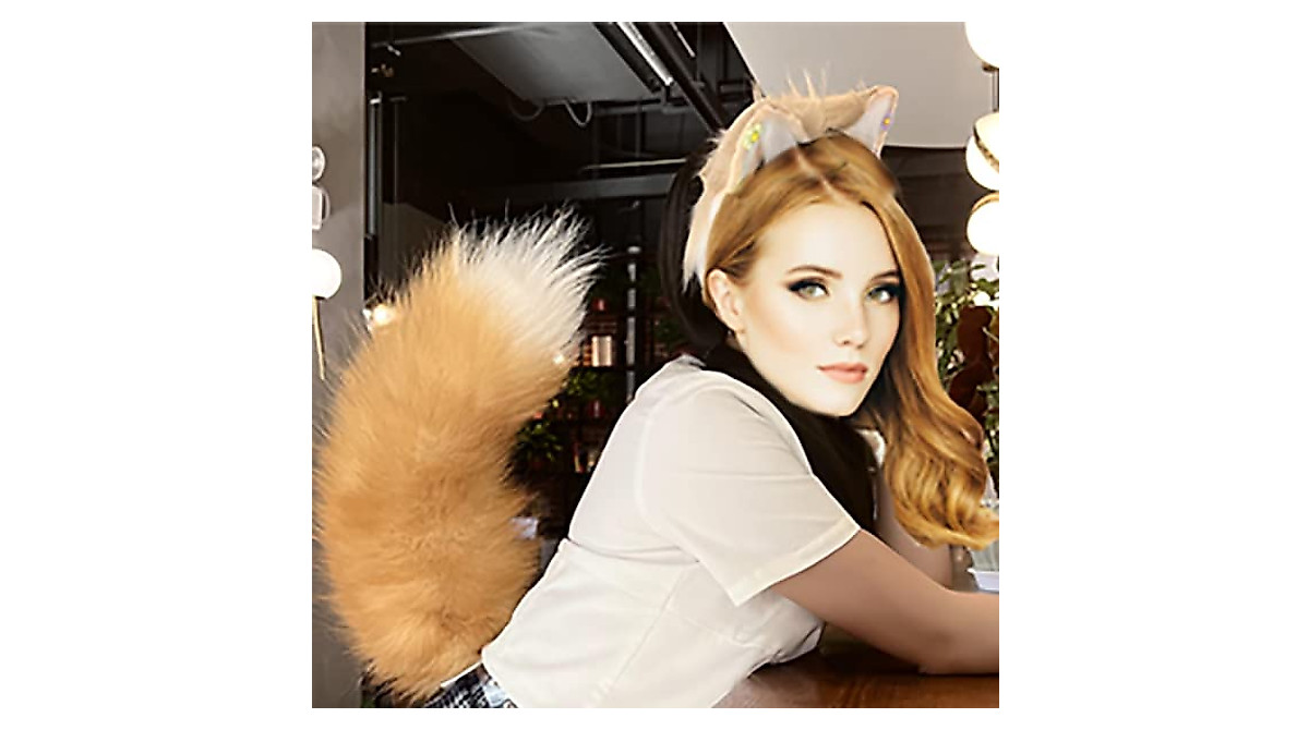 YXCFEWD Fox Ears & Tail Set for Kids - Cosplay Fun