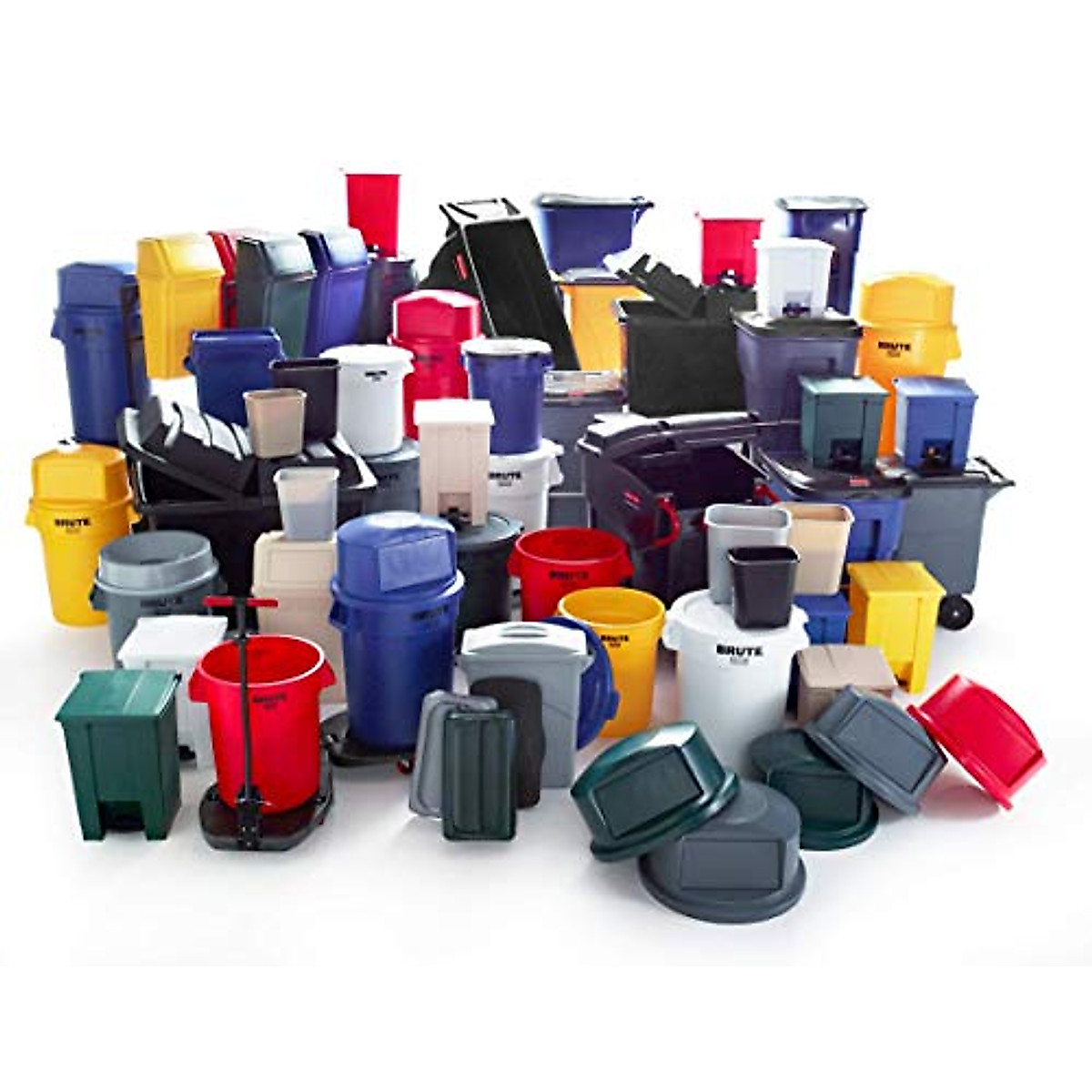 Rubbermaid Commercial Products BRUTE Heavy-Duty Trash/Garbage Can Lid, Fits 44-Gallon BRUTE Container/Trash Can, Pack of 4