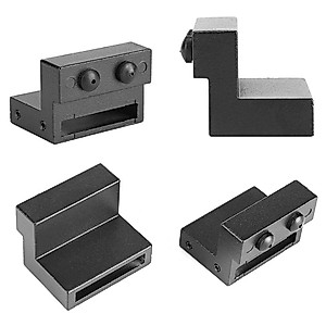 PeggyHD Barn Door Stopper for Track Sliding Door Hardware Flat Rail Roller Stop Limit Device Black 2pcs Set