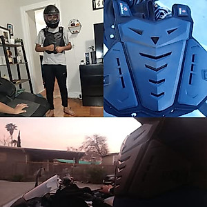 Motorcycle Body Armor Vest Dirt Bike Gear, Chest Protector Motocross Gear Motorcycle Chest Back Protector for Men Mountain Bike Protective Gear MTB Racing Off-Road