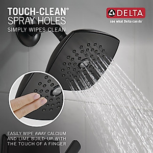 Delta Faucet Ashlyn 17 Series Matte Black Shower Faucet, Tub and Shower Trim Kit with Single-Spray Touch-Clean Matte Black Shower Head, Matte Black T17264-BL (Valve Not Included)