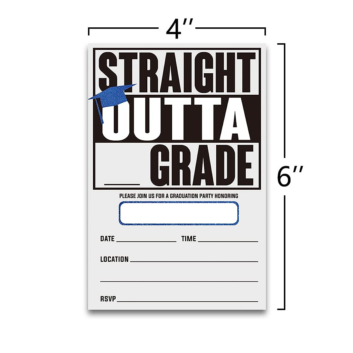 FujLoy 20 Cards with Envelopes, graduation party invitations 2024, 2024 College, High School, University Grad Celebration.（022）