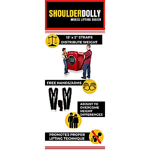 Nielsen Products Shoulder Dolly Accessory Hook Straps 4240 - Hook Straps Perfect For Moving Round Objects And Objects With Handles