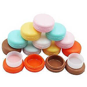 KUVIS 7ml Macron Plastic Silicone Containers Concentrate Non-stick Silicone Storage Jars Multi Use (5)