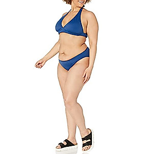 Amazon Essentials Women's Classic Bikini Swimsuit Bottom, Deep Blue, Small