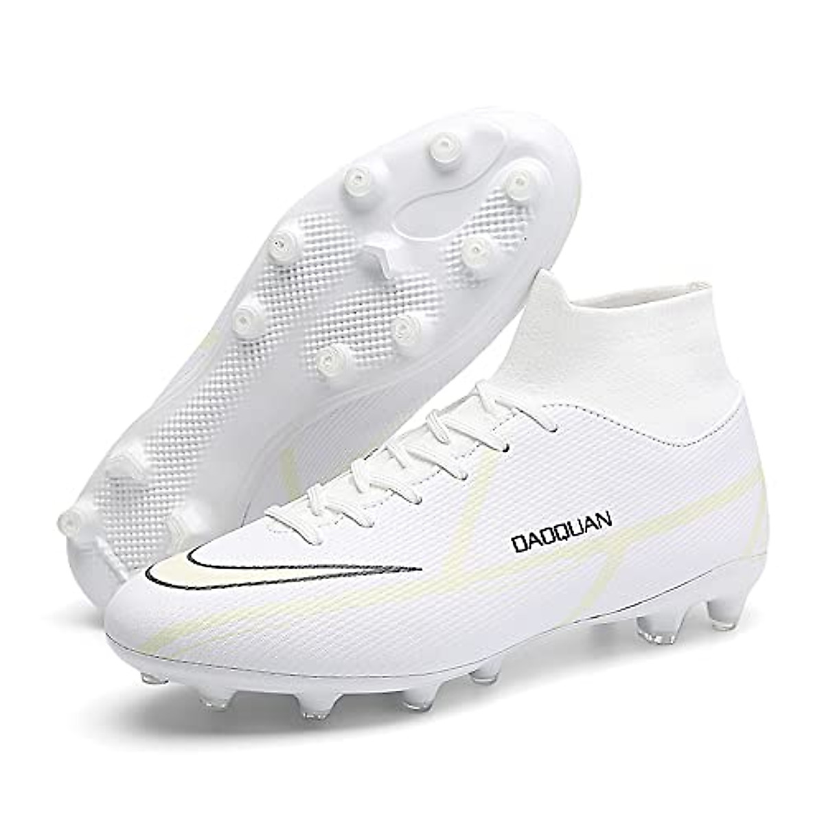 World Cup/Student Games Competition Shoes Foture 4.1 Netfit FG AG Rainbow Sports Football Shoes XX 17.2 Solidly Nailed Football Shoes (5, White, Numeric_5)