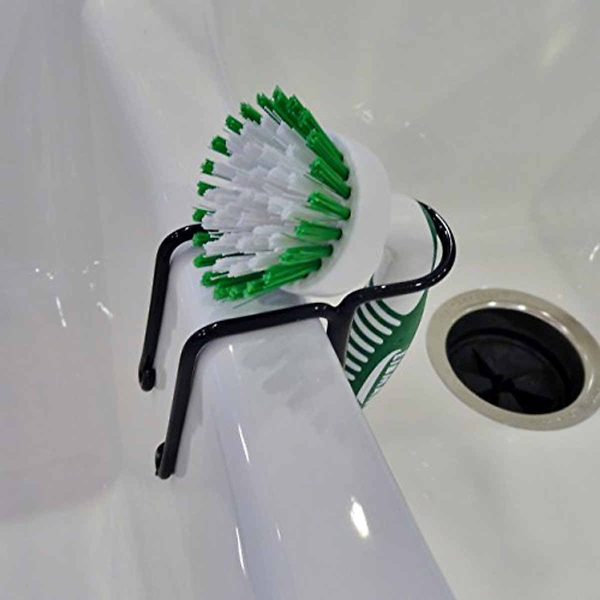 TidySink Dish Wand Holder Adjustable Kitchen Dishwand Sink Caddy (Black or Grey)