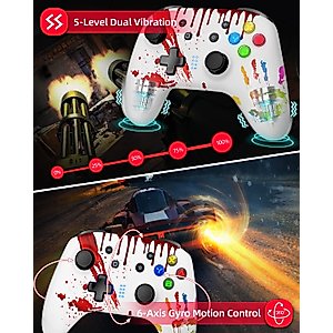 REDSTORM Switch Controllers, Wireless Switch Pro Controllers for Nintendo Switch/Switch Lite/OLED/Android/iOS/PC,Switch Remote Gamepad with 4 Programmable Buttons/Dual Vibration/Turbo/LED Light