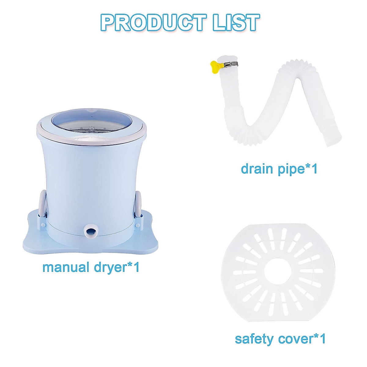 Manual Clothes Dryer Portable Mini Dryer Compact Spin Dryer Non electric Laundry Dryer for RV, Camping, School, Apartment, Dorm (Green)