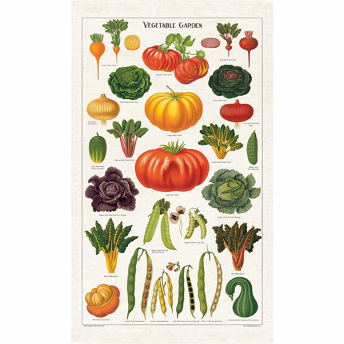 Cavallini & Co. Vegetable Garden Tea Towel