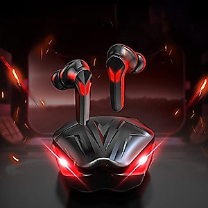 Digital Display Touch-Control Wireless Bluetooth Earbuds - Black Noise Reduction Headset Bluetooth 5.2 Stereo Earphones with Charging Case for Running Outdoor Office Driving Sports