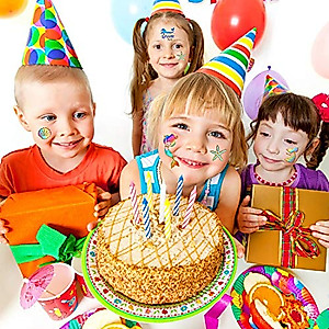 Mermaid Party Supplies Temporary Tattoos - Glitter Mermaid Birthday Party Favors, Mermaid Tail Decorations + Halloween Easter Makeup (6 Sheet)