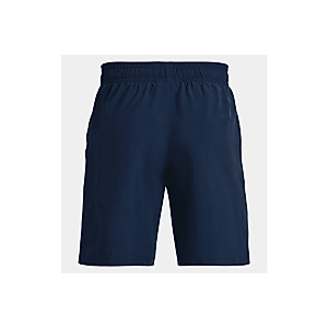 Under Armour Woven Graphic Wordmark Shorts, Academy Blue (408)/White, Medium