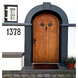 NACH House Numbers for Outside, 8 inch Black Address Numbers for House - Number 9 - Rustic Numbers for Outside with Mounting Hardware