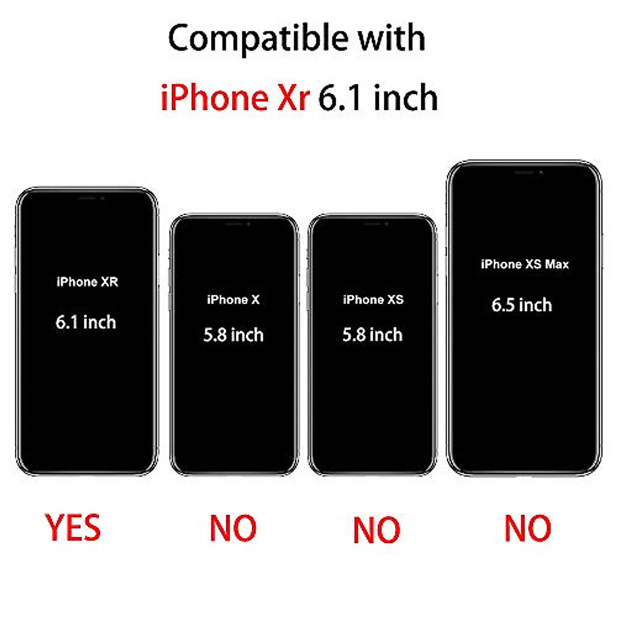 TENOC Phone Case Compatible for iPhone Xr, Clear Cases Transparent Slim Cute Soft TPU Cover Protective Bumper 6.1 Inch