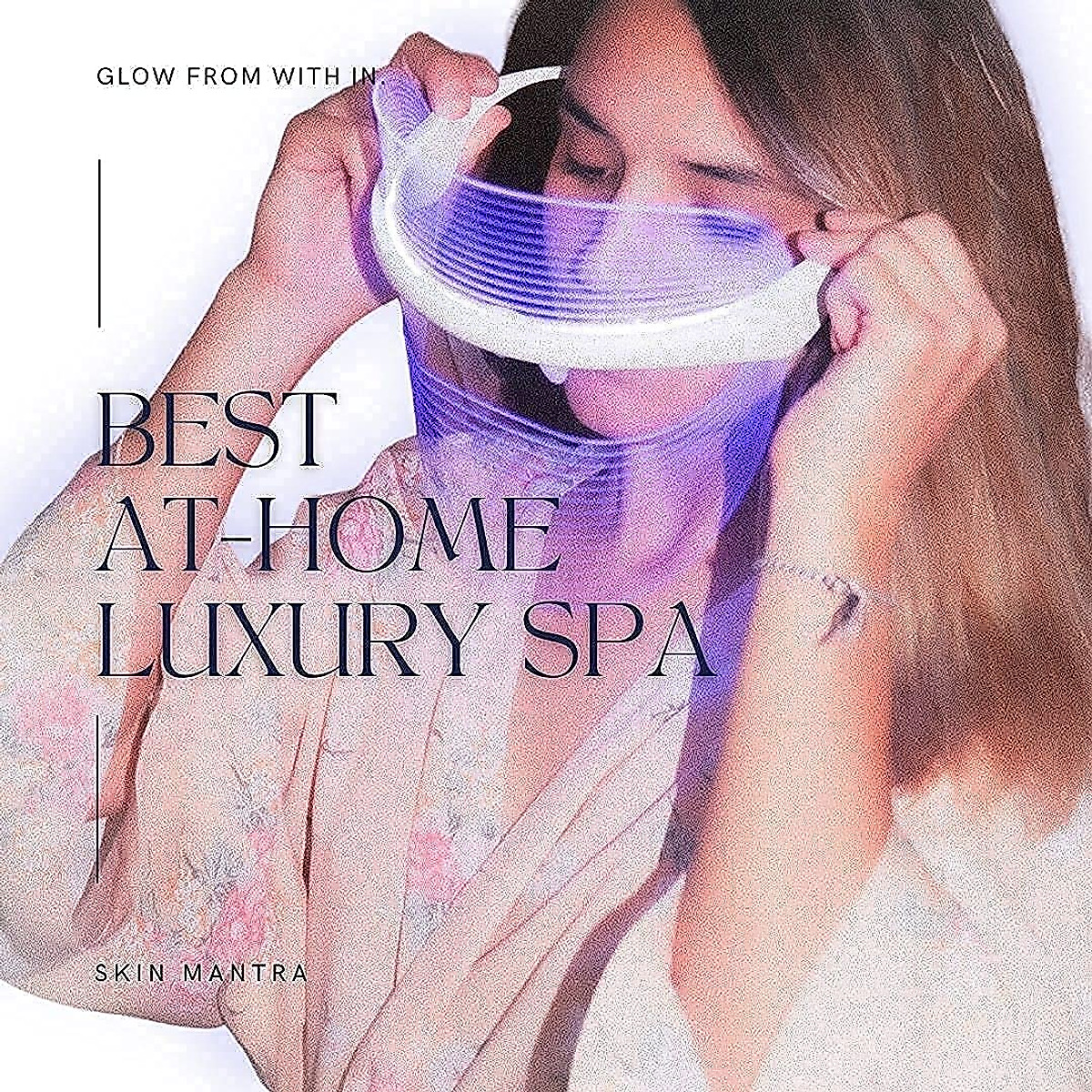 Skin Mantra LED Light Therapy Mask – 3 Colors LED Mask Therapy Facial for Total Skin Repair and Glowing Skin – Professional At-Home LED Skin Care Mask – Lightweight and Portable Facial Care Mask