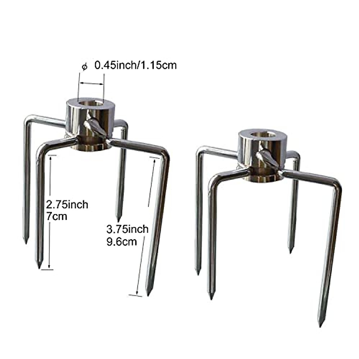 Stainless Steel Grill Rotisserie Meat Forks BBQ Grill Rotisserie Spit Meat Forks Replacement 4-Prong-Fits for 5/16" square rotisserie spit