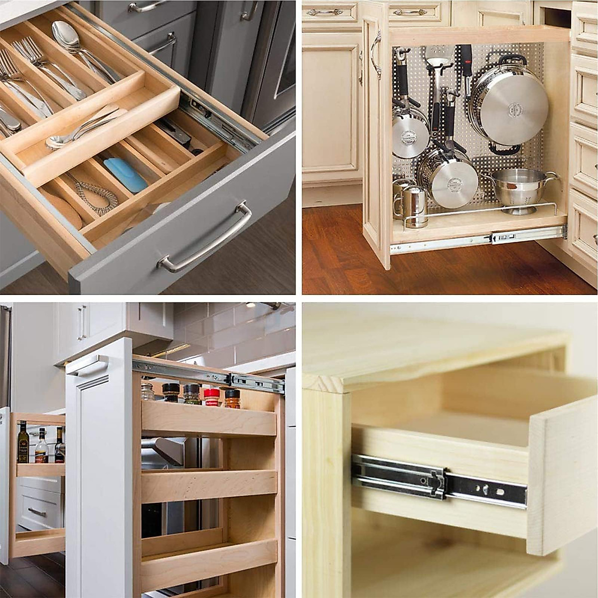 LONTAN Soft Close Drawer Slides 22 Inch Cabinet Drawer Slides 10 Pairs - Ball Bearing Drawer Slides Heavy Duty Full Extension Drawer Slides Dresser Kitchen, 100 LB Capacity