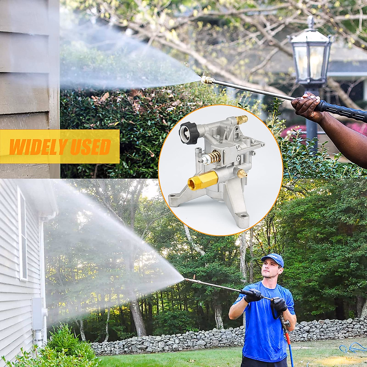 YOUXMOTO FITS 308653045 Pressure Washer Pump 7/8" Shaft Vertical, 3000 PSI @ 2.5 GPM Fits 308653093, 308653052, 308653078, GCV190, Replacement Pumps for BS/for Homelite for Simpson