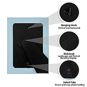 eletecpro 4x6 Picture Frame Set of 4 - Wooden Designs Wall Decor - Table Top & Wall Mount Photo Frame - Vertical & Horizontal - Rustic Home Décor Picture Frames