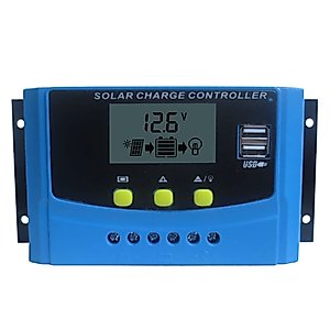 HUINE 40A LCD Display Solar Charge Controller 3S 6S Lithium ion 4S 8S Lifepo4 Lead Acid Battery Charging Regulator Parameter Adjustable with Dual 5V USB