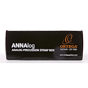 Ortega Guitars Analog Singer-Songwriter Stomp Box with Built-in Passive Piezo for Kick Sound, Natural (ANNALOG)