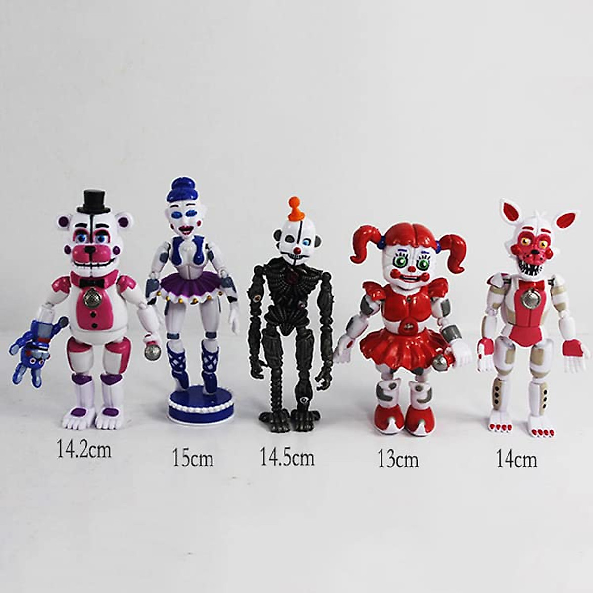 LUNK 5 Pcs Action Figures Toys Dolls Five Night Game Articulated Movable Action Figures Toys Dolls Collectible Figure Xmas Gifts Cake Toppers 5.5 inch