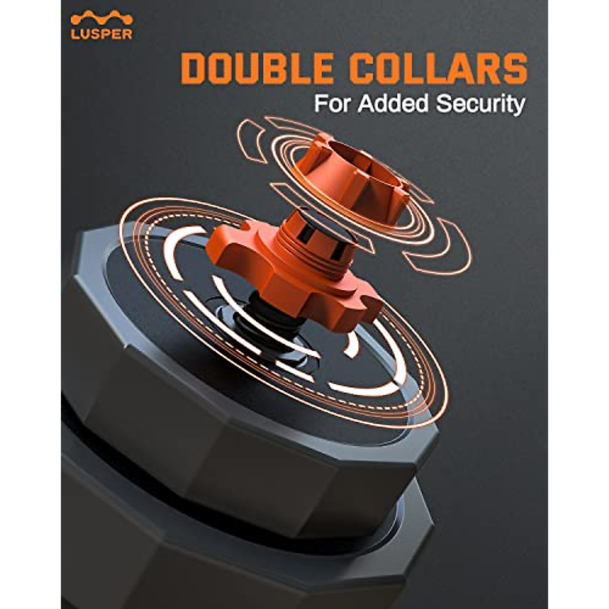 Lusper Dumbbell Set Adjustable Weights, 66LB Free Weight with 3 Modes, for Home Gym, Multiweight Used as Barbell, Kettlebell Star Collars, Fitness Exercise Equipment Men and Women